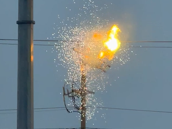 Watch: Transformer catches fire and explodes during Outer Banks storms