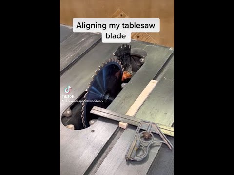 Aligning the blade of my Ridgid table saw #woodworking #tools #tablesaw