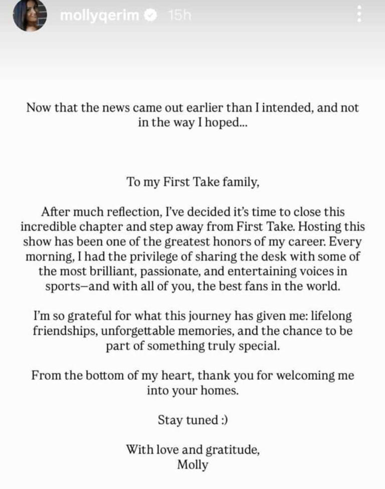 10 Photos of Molly Qerim: 'First Take' Host Quits ESPN After Contract ...