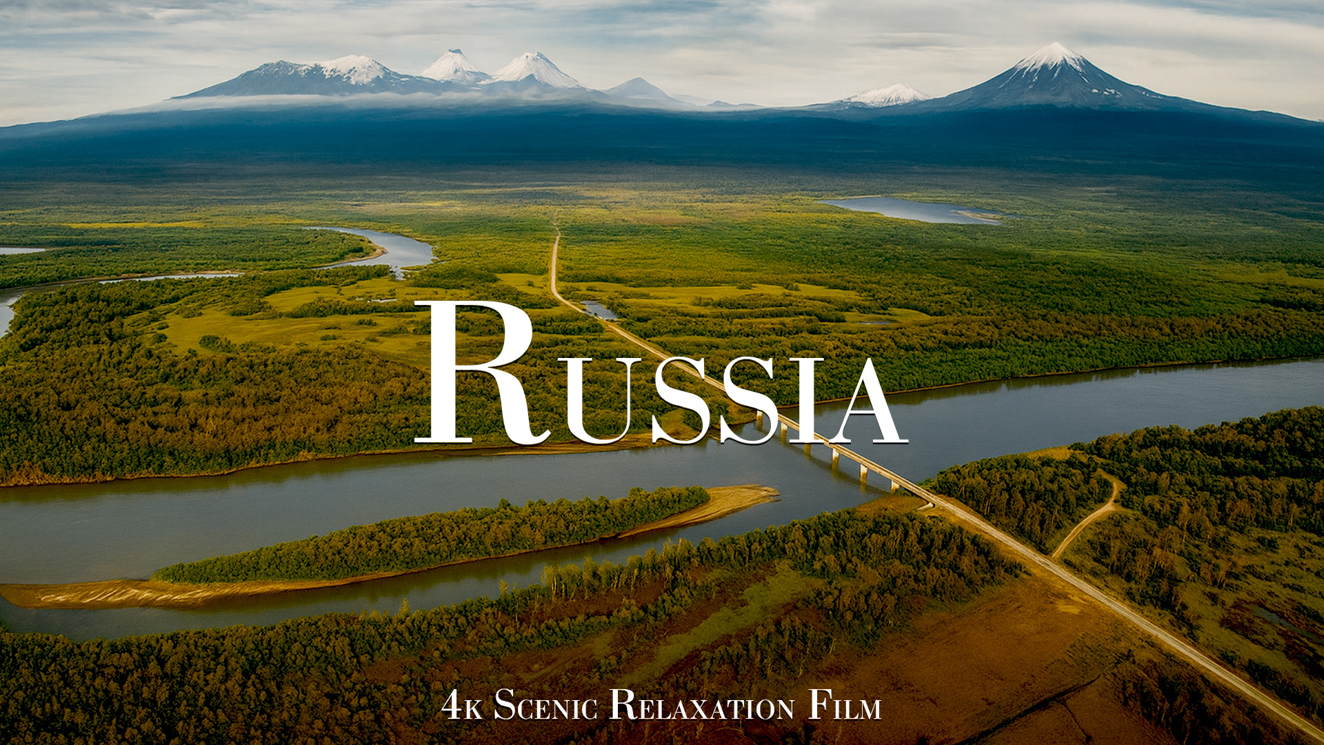 Krajina Ruska z ptačí perspektivy ve 4K