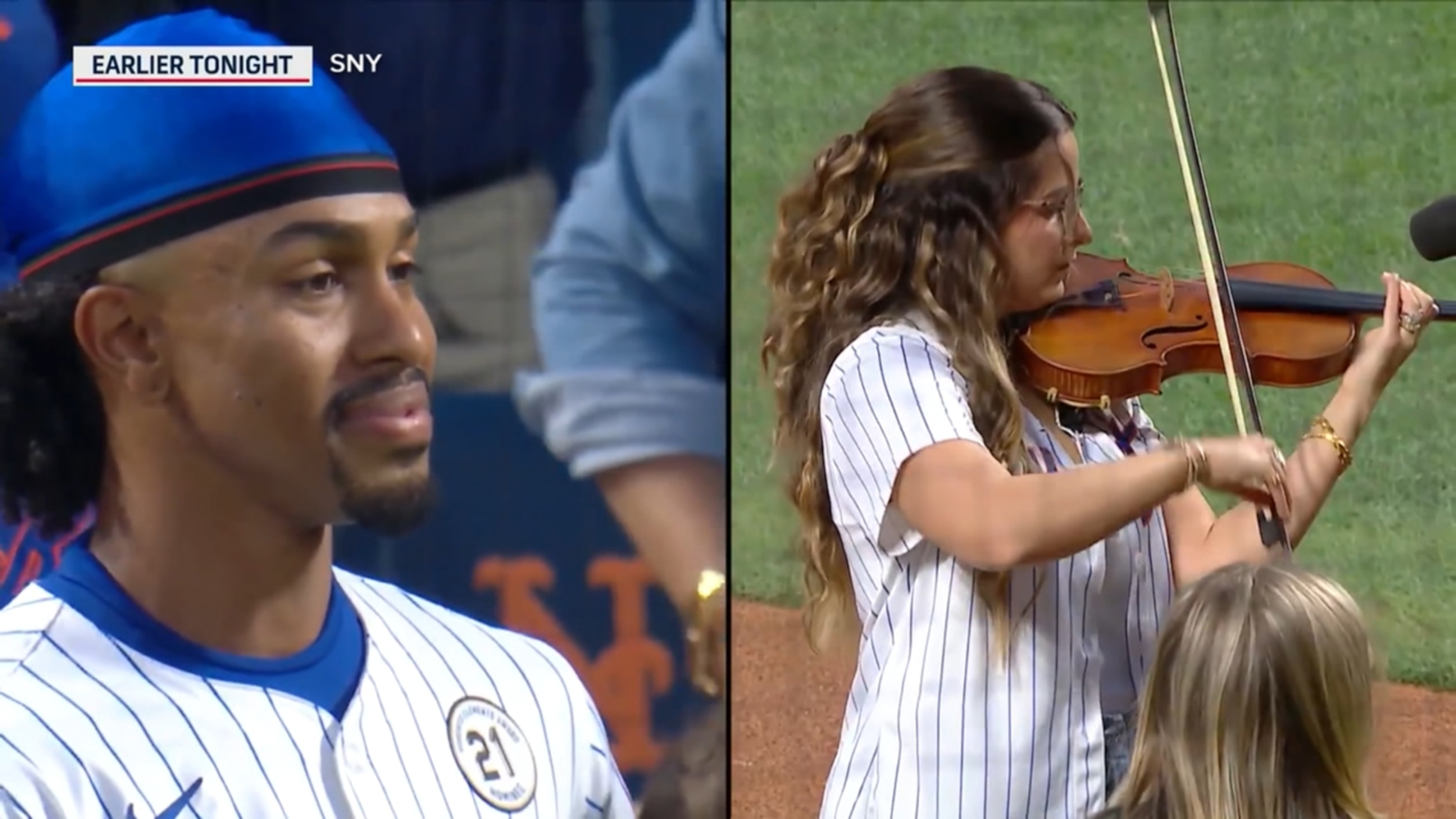 Wife of Mets player performs national anthem
