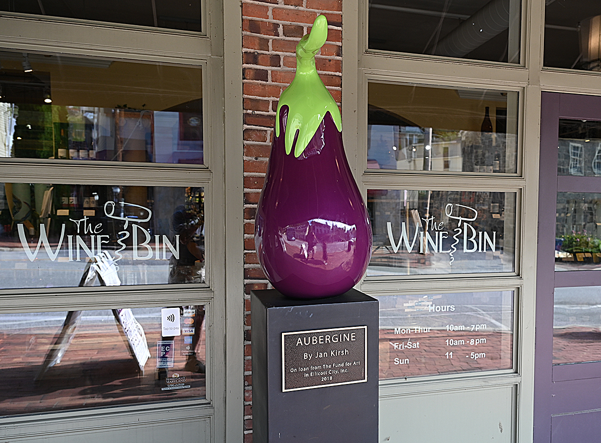 Art or innuendo? Historic Ellicott City’s peach and eggplant statues ...