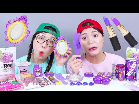 Lipstik Coklat Jeli Pencuci mulut Ungu Mukbang DONA