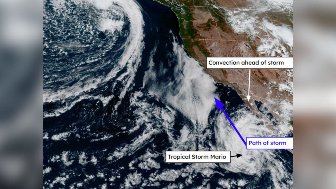 Tropical Storm Mario bringing thunderstorms, monsoonal moisture to ...