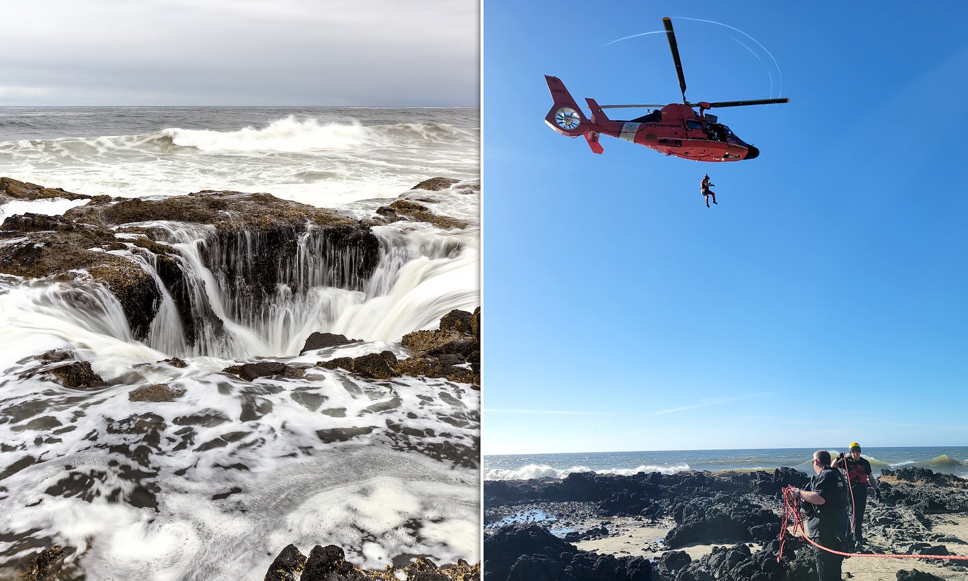 Tourist drowns after falling into notorious Oregon coast sink hole ...