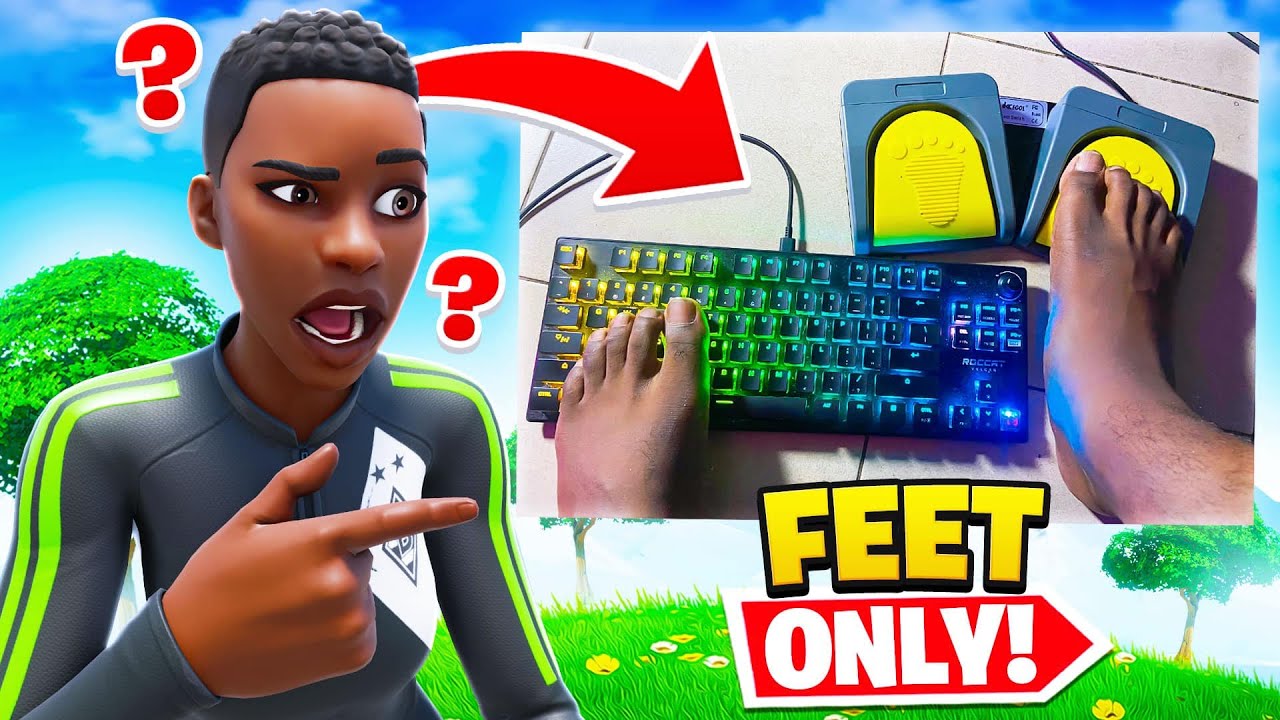 I Played Fortnite Arena Using Only My Feet — Challenge Accepted!