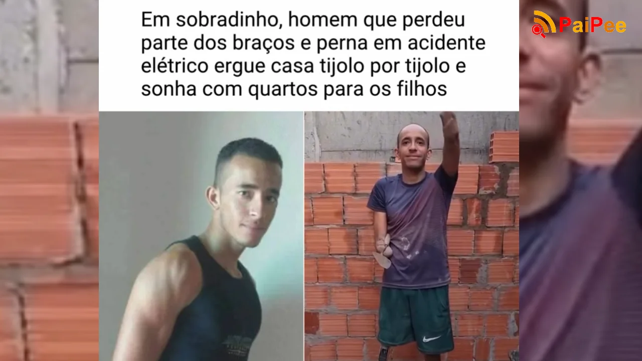 Após perder mãos e perna em acidente, homem constrói a própria casa