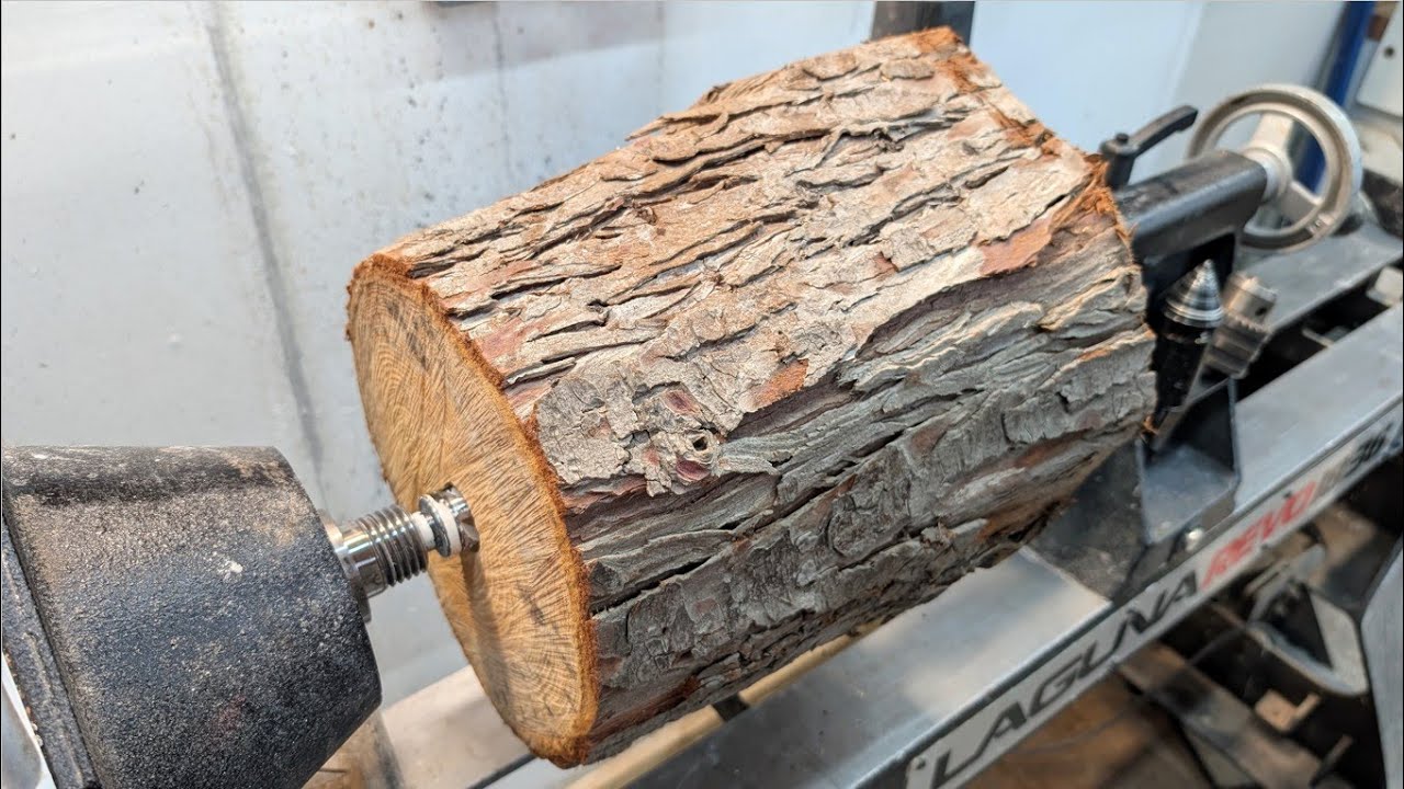 Creating the spiral void – woodturning art