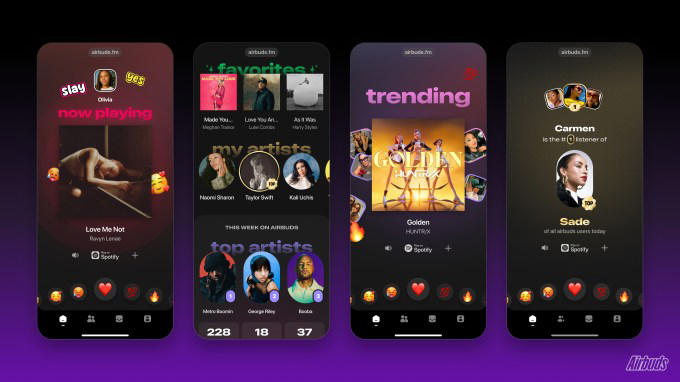 Airbuds is the music social network Apple and Spotify wish they had built