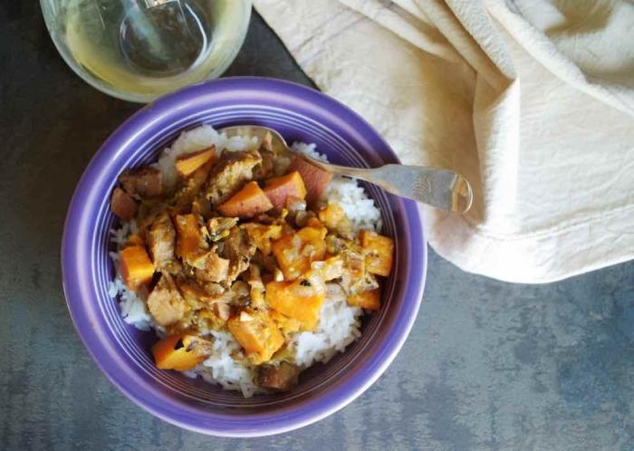 Easy Pork Stew Recipe with Tomatillo and Sweet Potato