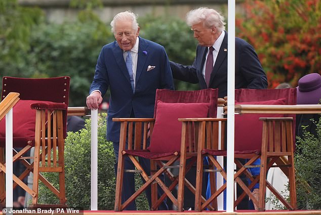 Touchy Trump's very tactile display with his friend King Charles