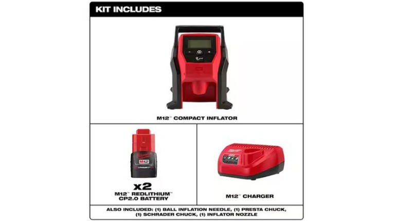Milwaukee's M12 Portable Inflator Starter Kit Is $210 Off At Home Depot ...