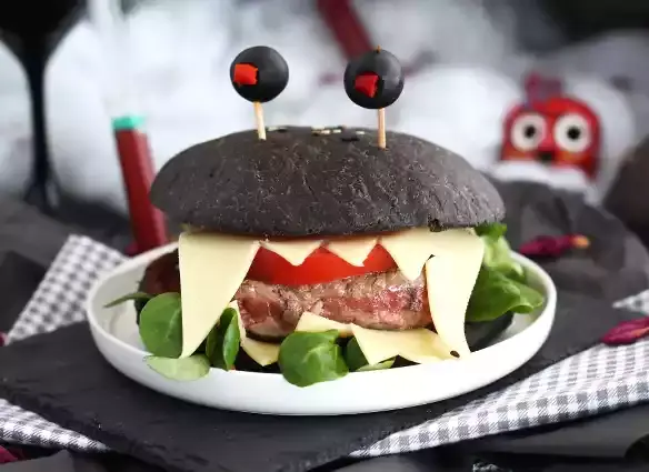 Monster burger for halloween