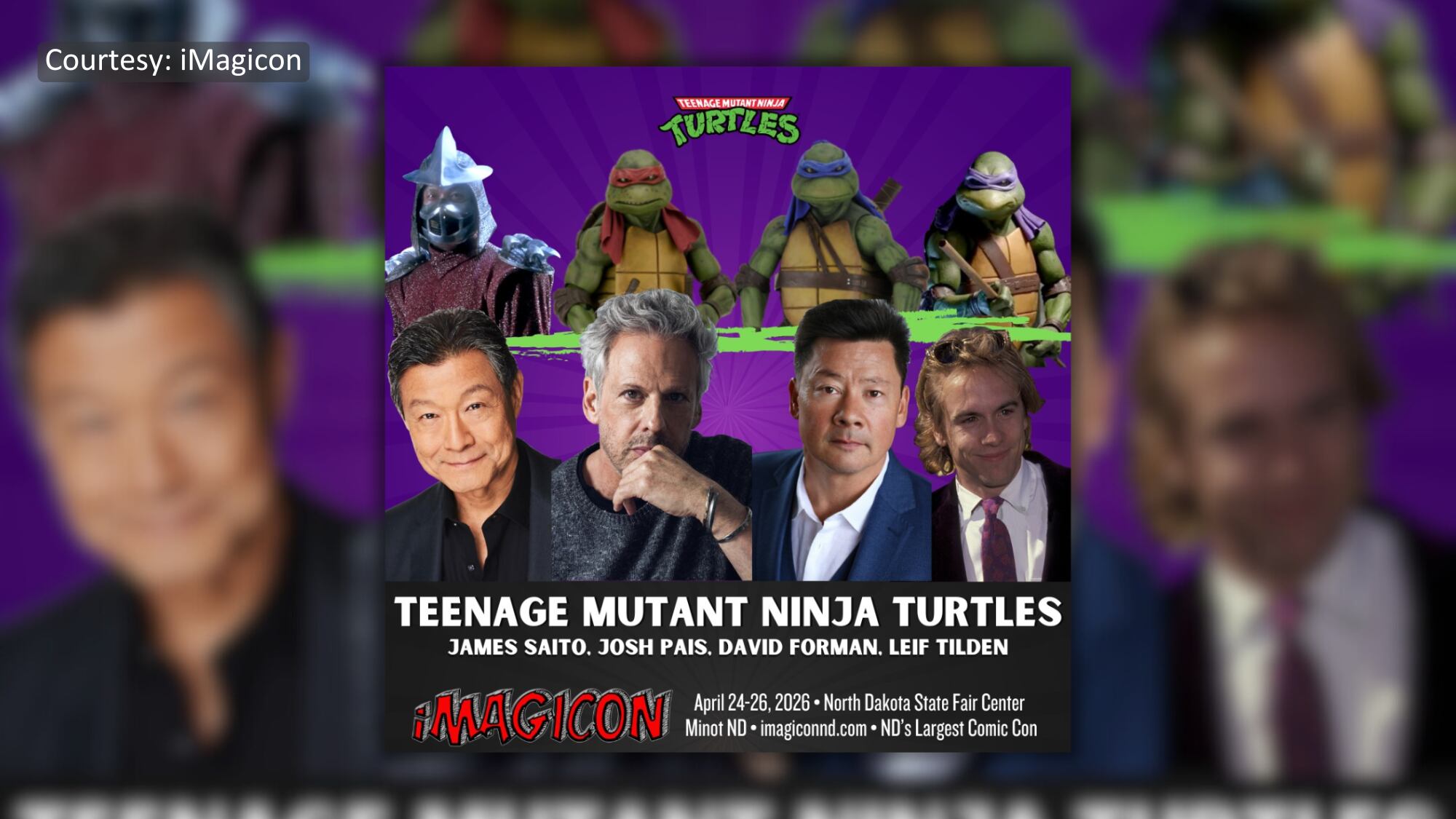 Cowabunga! Teenage Mutant Ninja Turtles actors headed to Minot for ’26 iMagicon