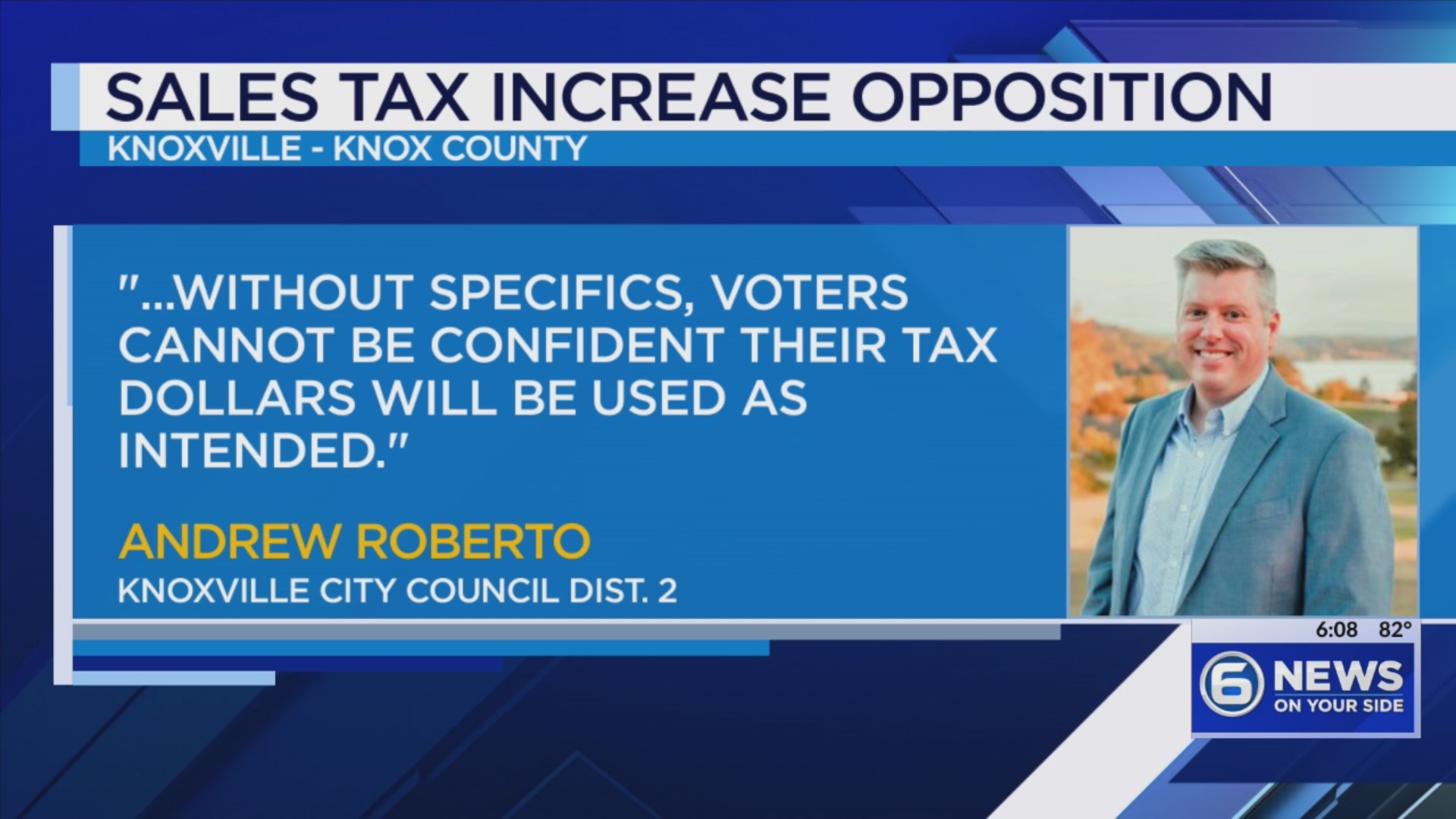 Councilman Andrew Roberto opposes sales tax increase