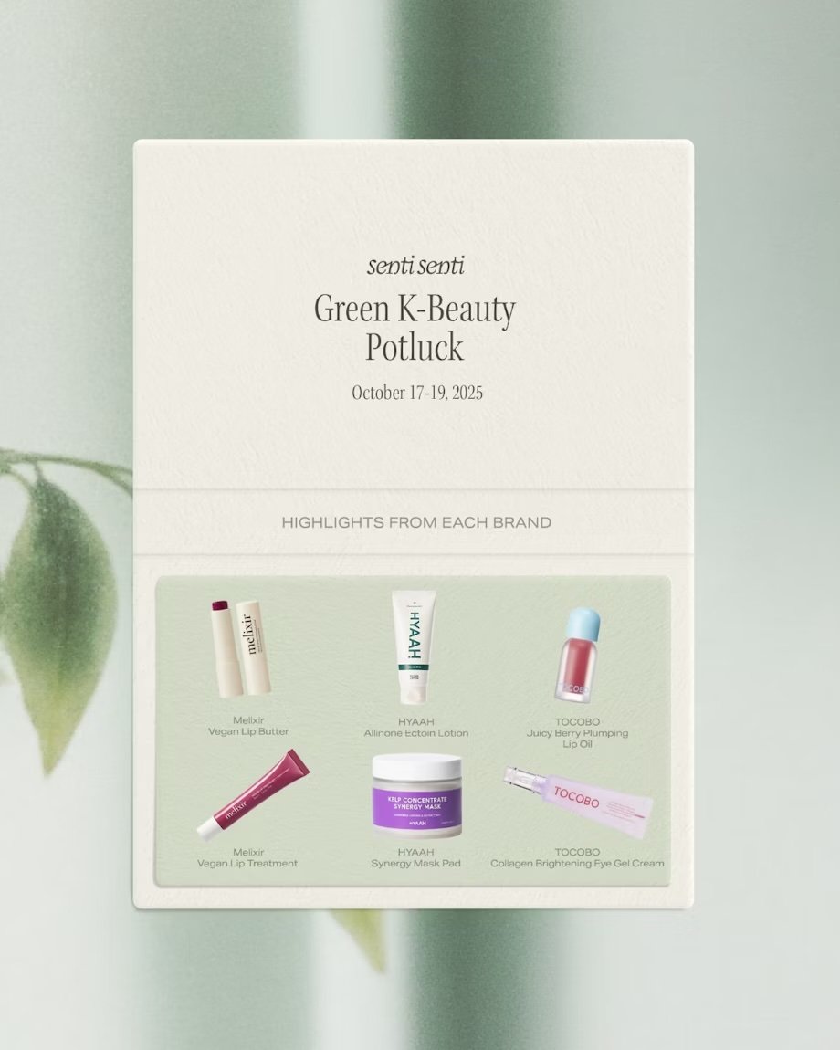 SENTI SENTI GREEN K-BEAUTY POTLUCK, NYC