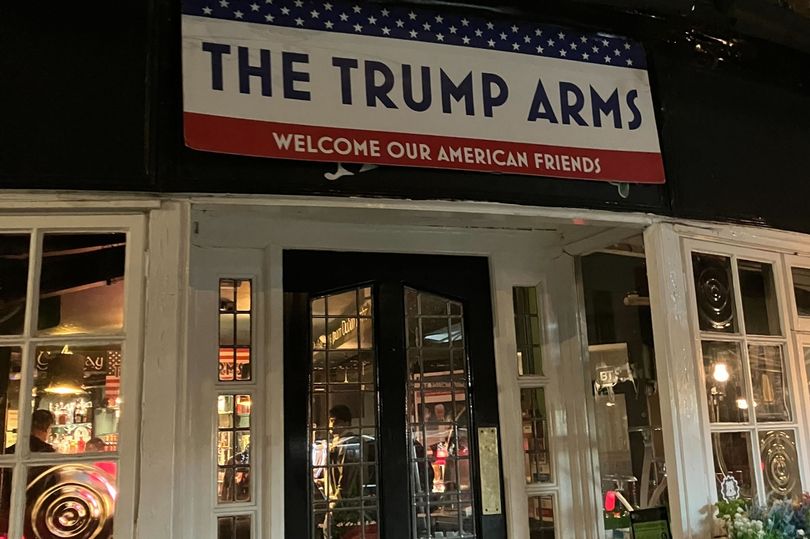 Brits go wild at London bar renamed Trump Arms during president's tense ...