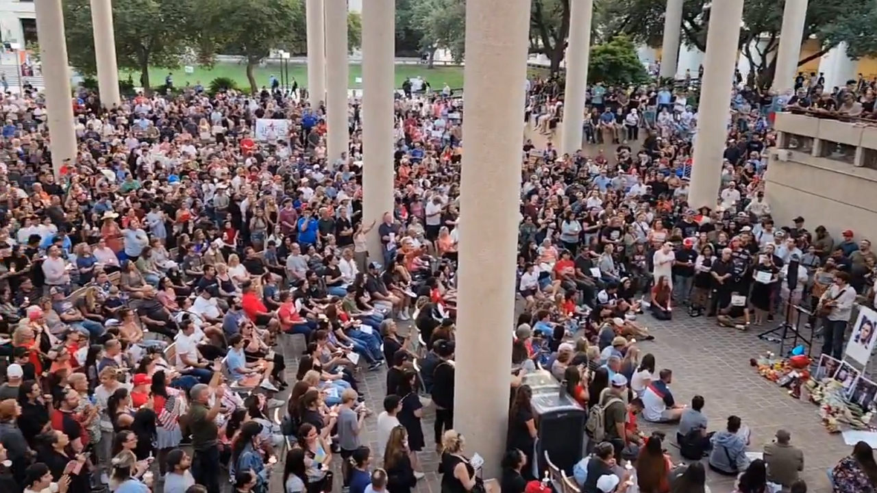 Vigil for Charlie Kirk held at UTSA in San Antonio, Texas, USA