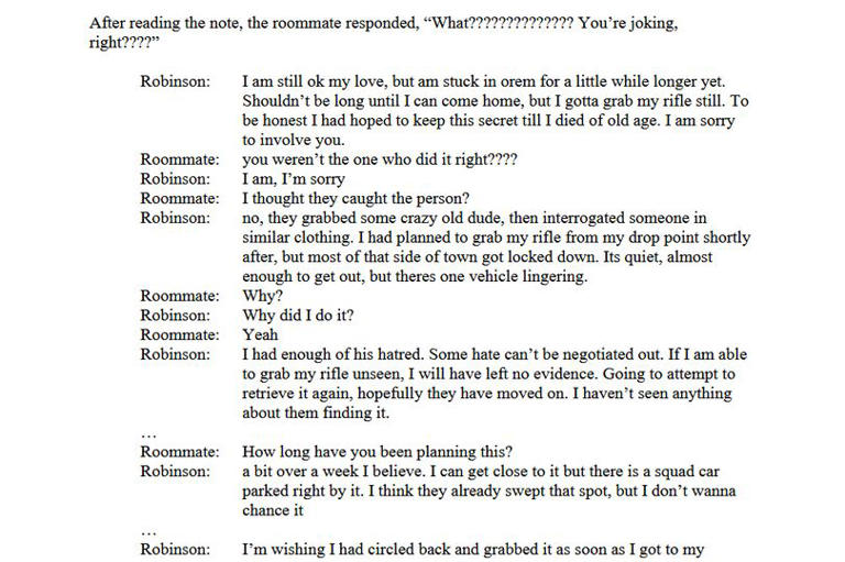 Tyler Robinson's text conversation with lover sparks wild conspiracy theories