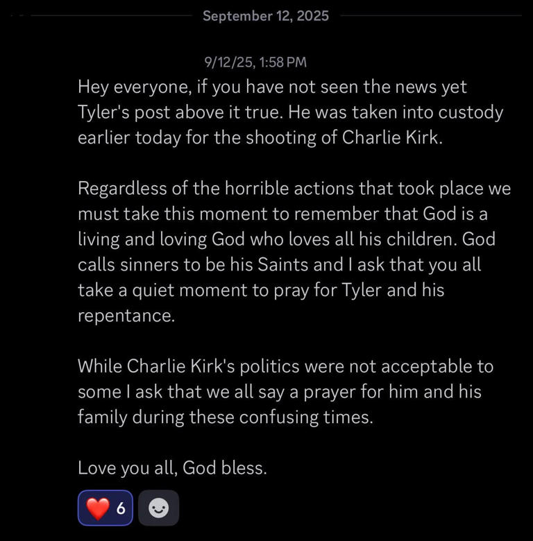Tyler Robinson's Discord group chat leaked: No one understands what made him shoot Charlie Kirk