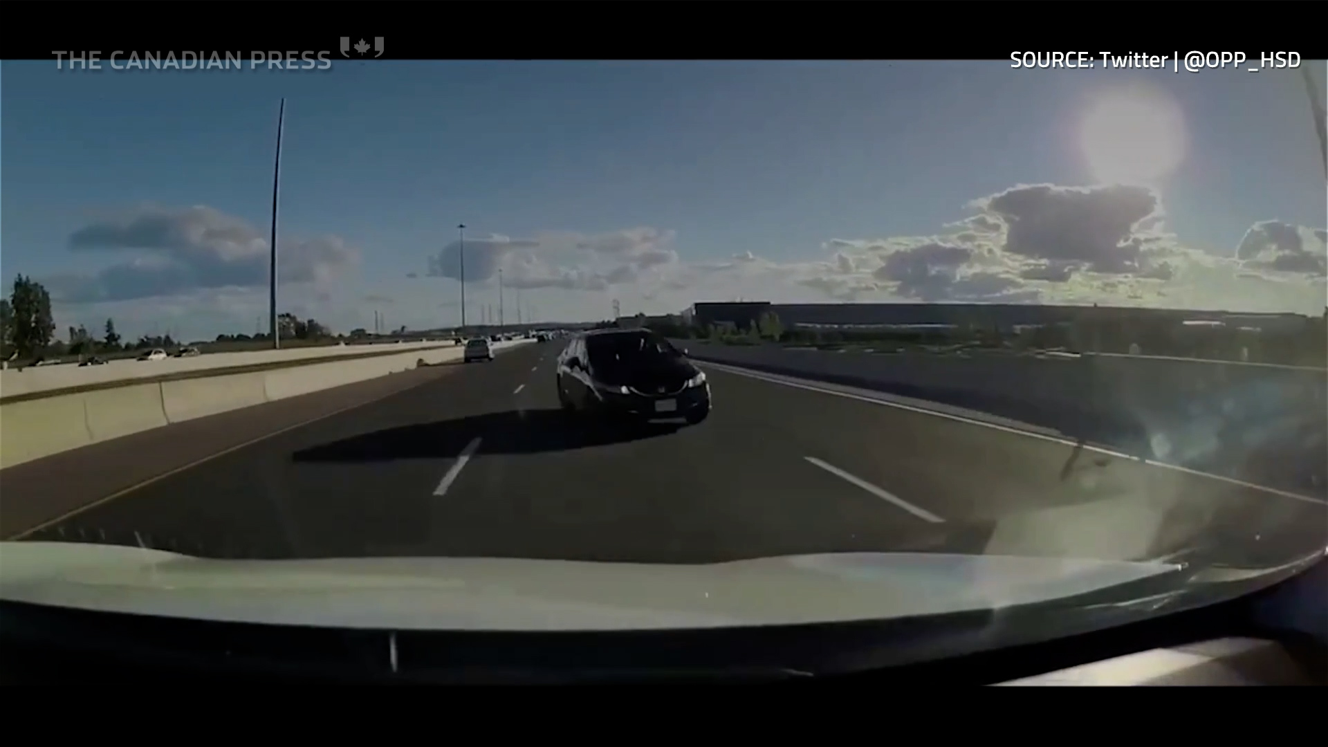 'Shocking' dashcam footage shows wrong-way driver on Ontario's Highway 401
