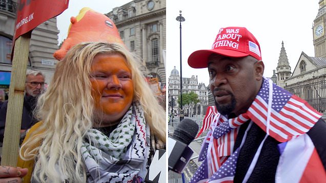 We found the London MAGA Trump supporters amid thousands of protesters