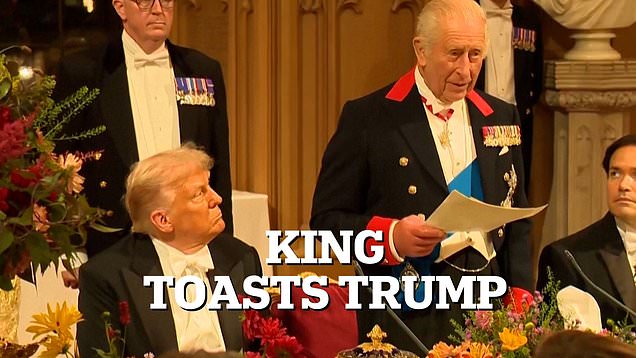 'We are the closest of kin': King Charles toasts Trump at banquet
