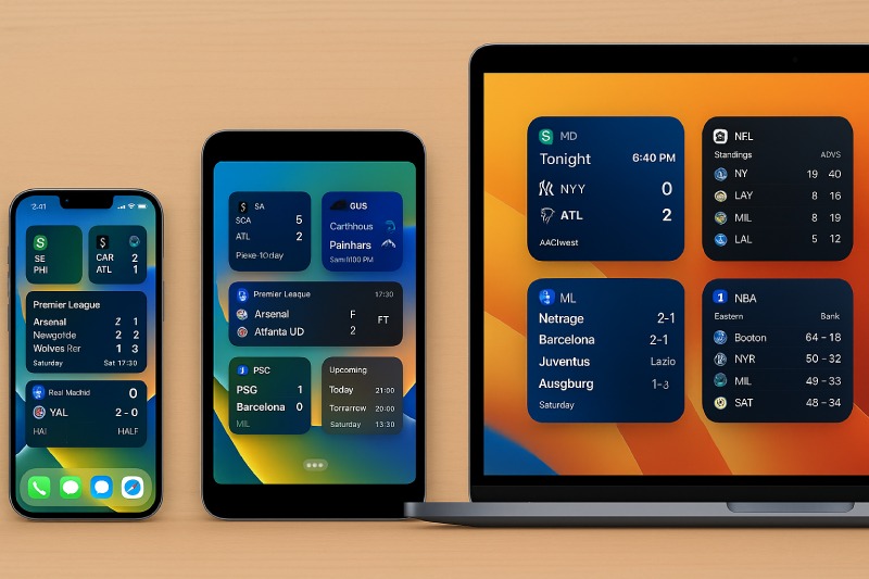 Apple Sports bổ sung widget, mở rộng sang 8 quốc gia mới