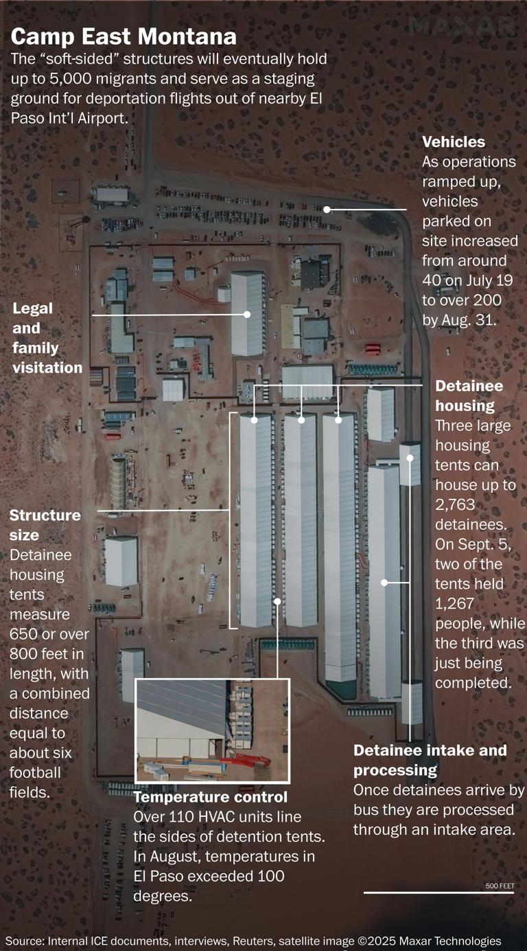 60 violations in 50 days: Inside ICE’s giant tent facility at Ft. Bliss