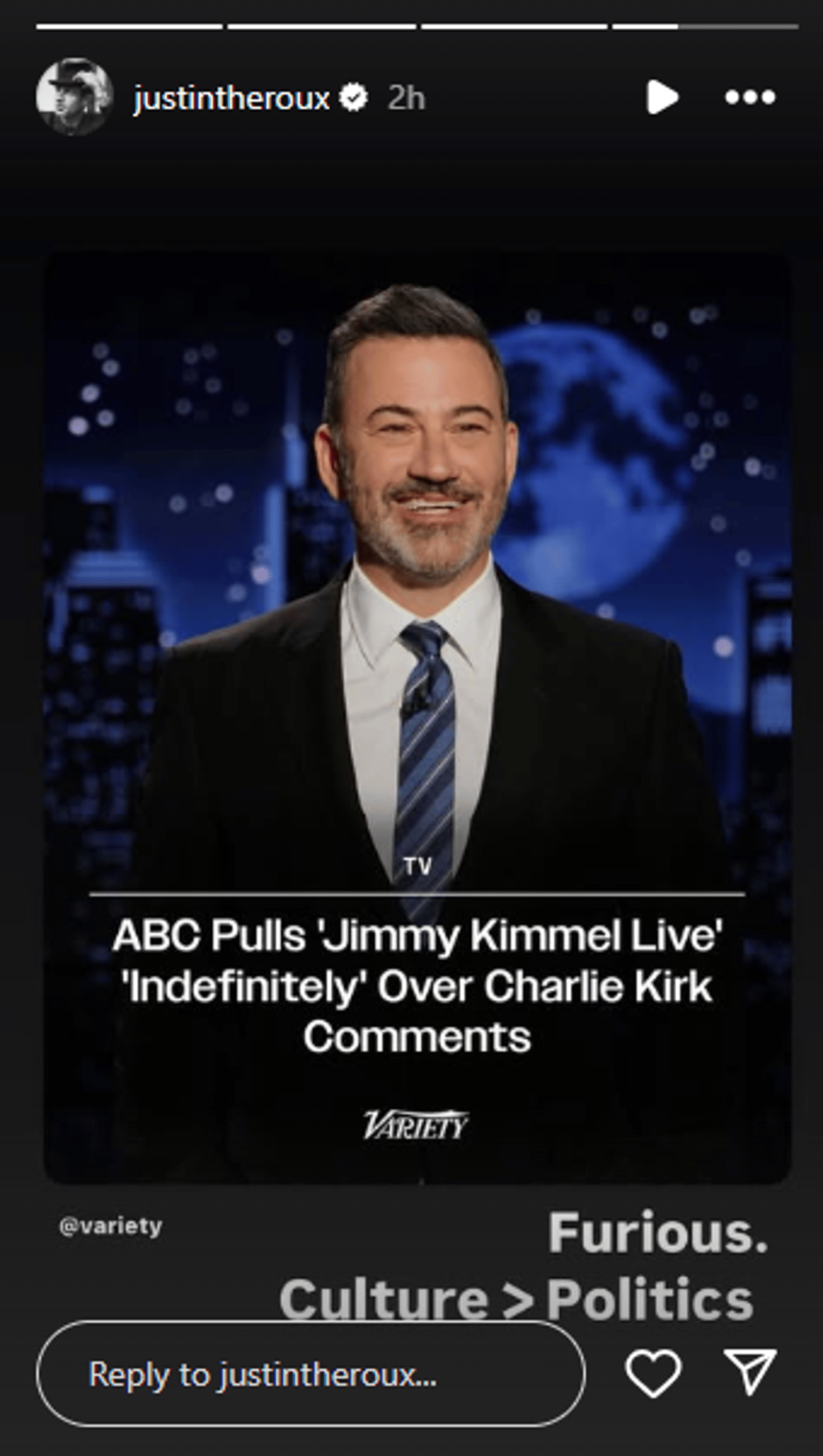 Jimmy Kimmel show suspended ‘indefinitely’ after Charlie Kirk comments ...