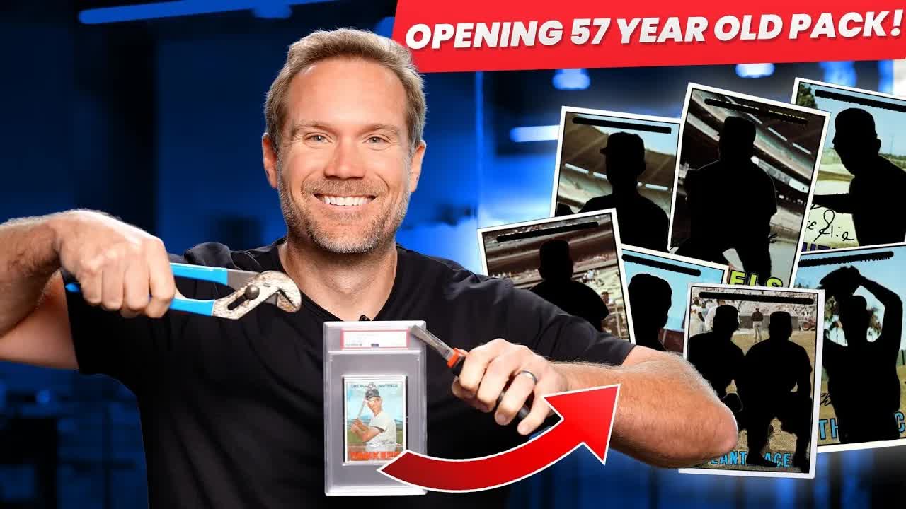 I just opened a 57-year-old pack of cards! 😳🤩 Ripping 1967 Topps baseball