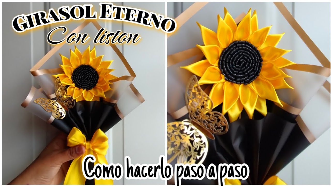 Cómo Hacer Girasoles Eternos: Tutorial de Girasol de Listón Paso a Paso