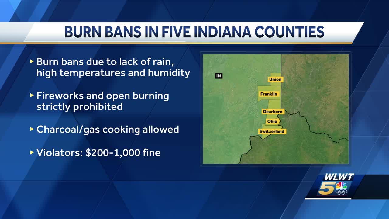 Several counties around Indiana issue burn bans due to lack of rain, heat