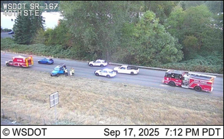 Traffic is stop-and-go for six miles state on Route 167 Wednesday evening