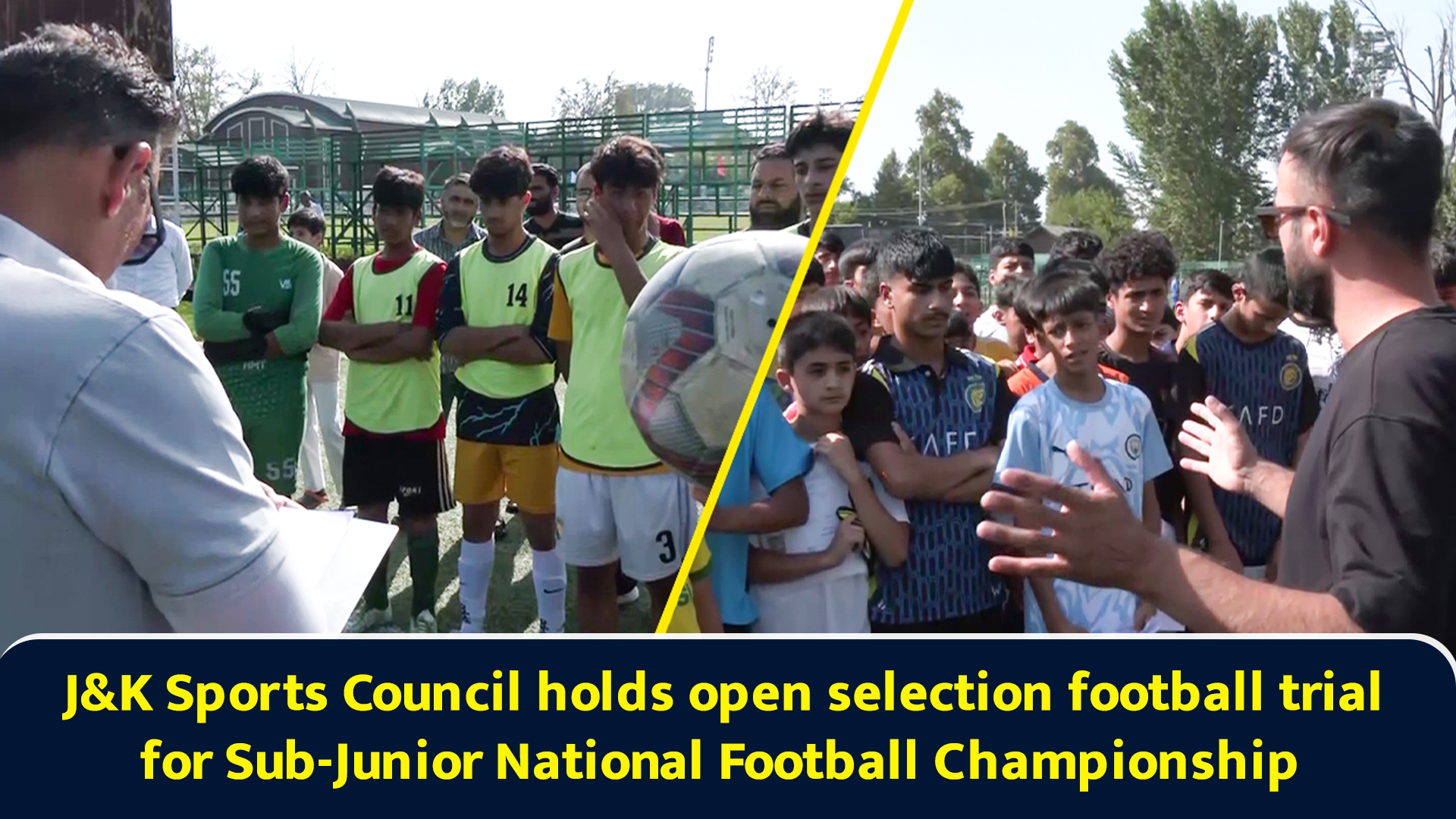 J&K Sports Council holds open selection football trial for Sub-Junior ...