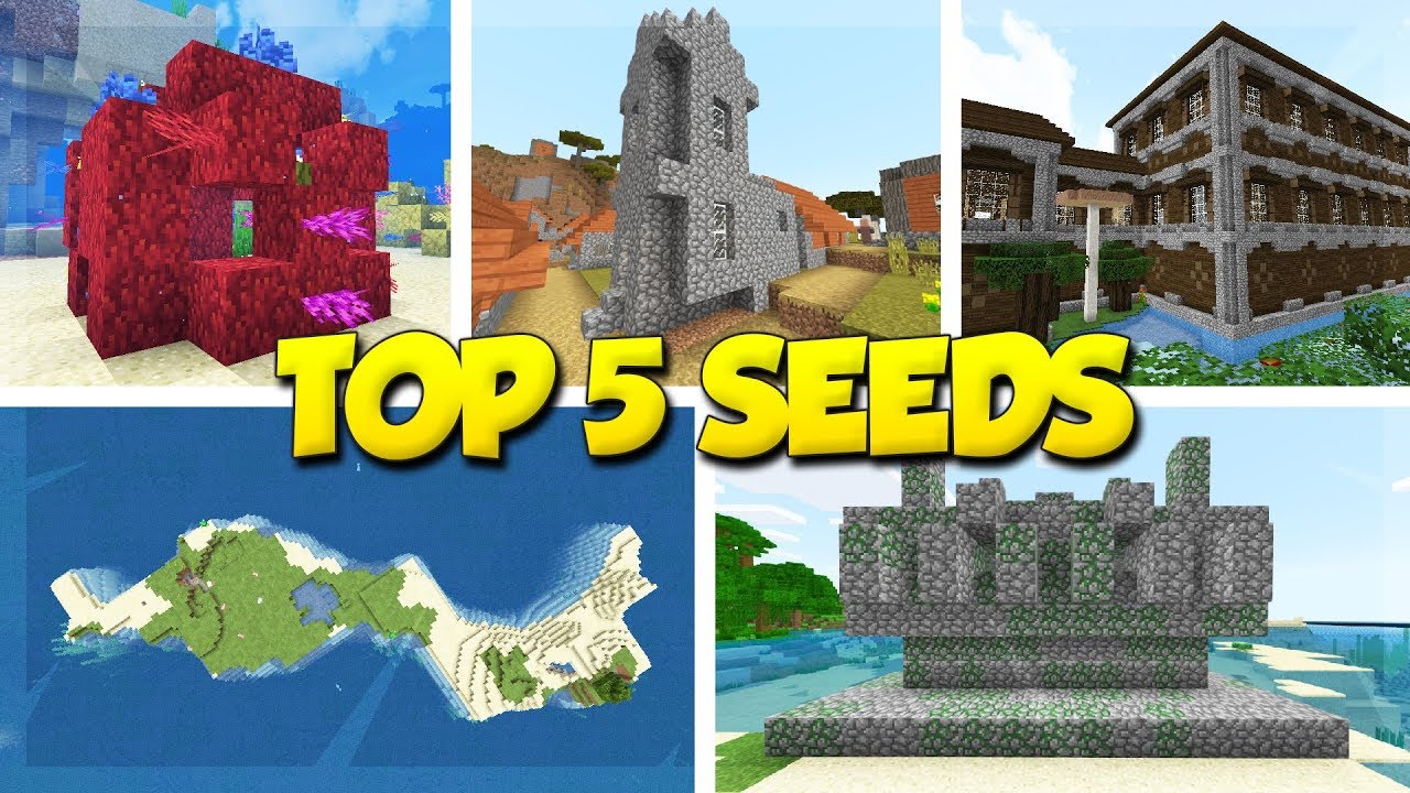 Top 5 Minecraft Seeds – PC, Java, Bedrock & MCPE (Update Aquatic)