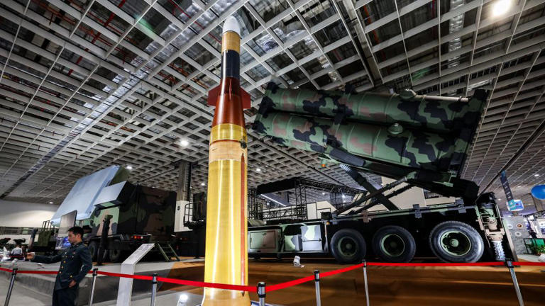 Taiwan unveils first missile jointly developed with American arms company