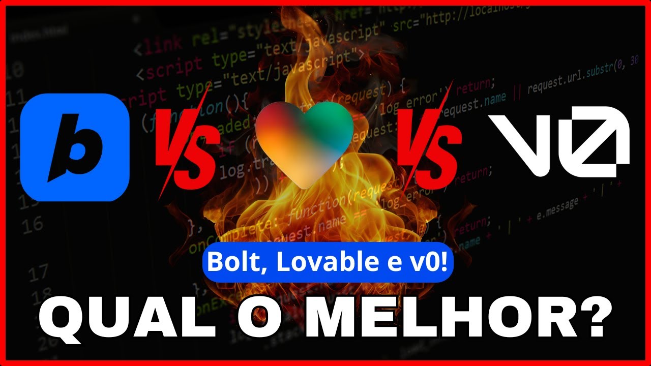 Um PROMPT, três IAs Bolt VS Lovable VS v0 Qual fez o melhor APP?