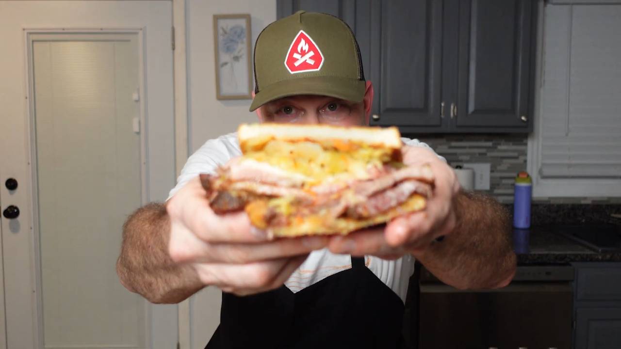 Tim's classic Reuben sandwich recipe with smoked corned beef brisket