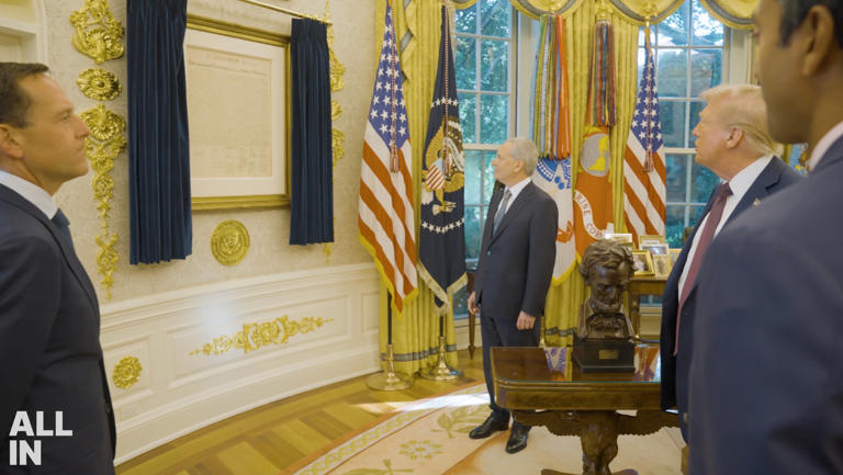 Trump Shows Off Gaudy Oval Office Makeover