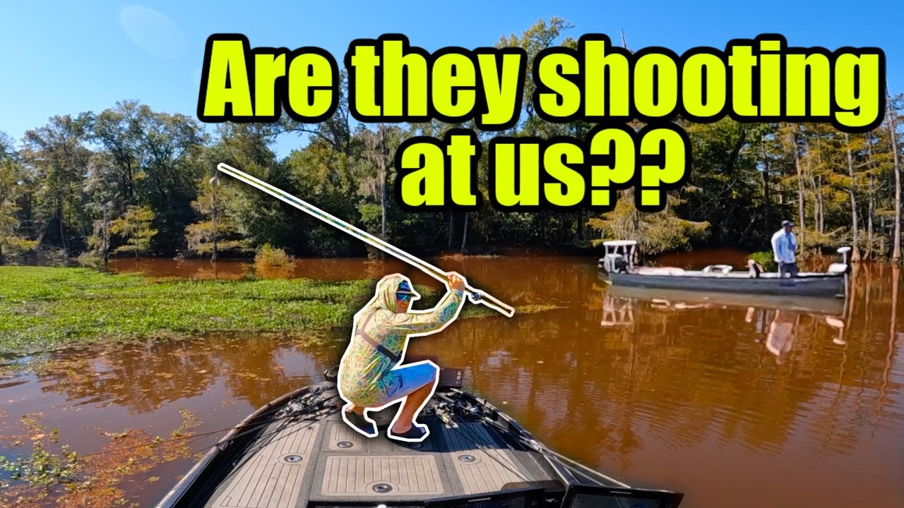 Gun shots erupt in sketchy backwater while fishing river