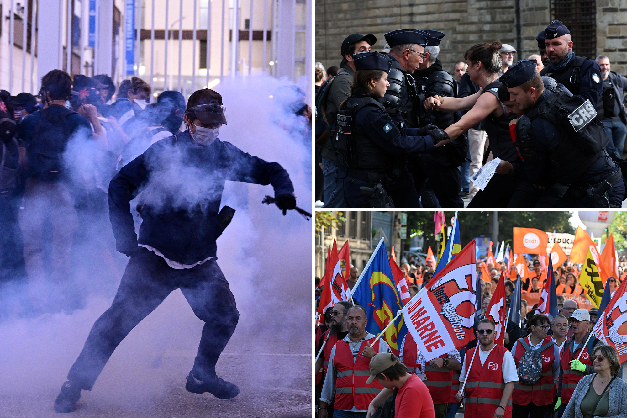 Protesters in France target Paris Metro amid nationwide transport strikes