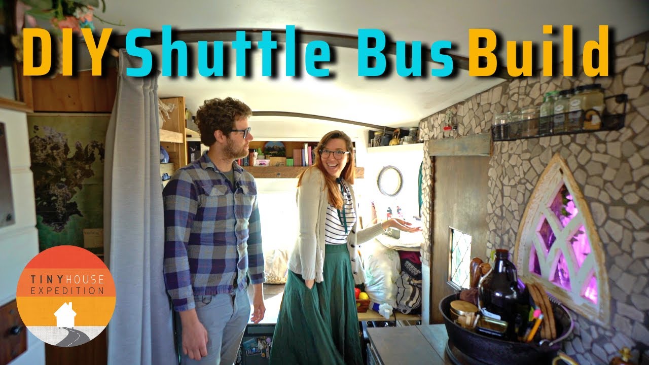 How they converted a shuttle bus into a fairytale tiny home for $25k