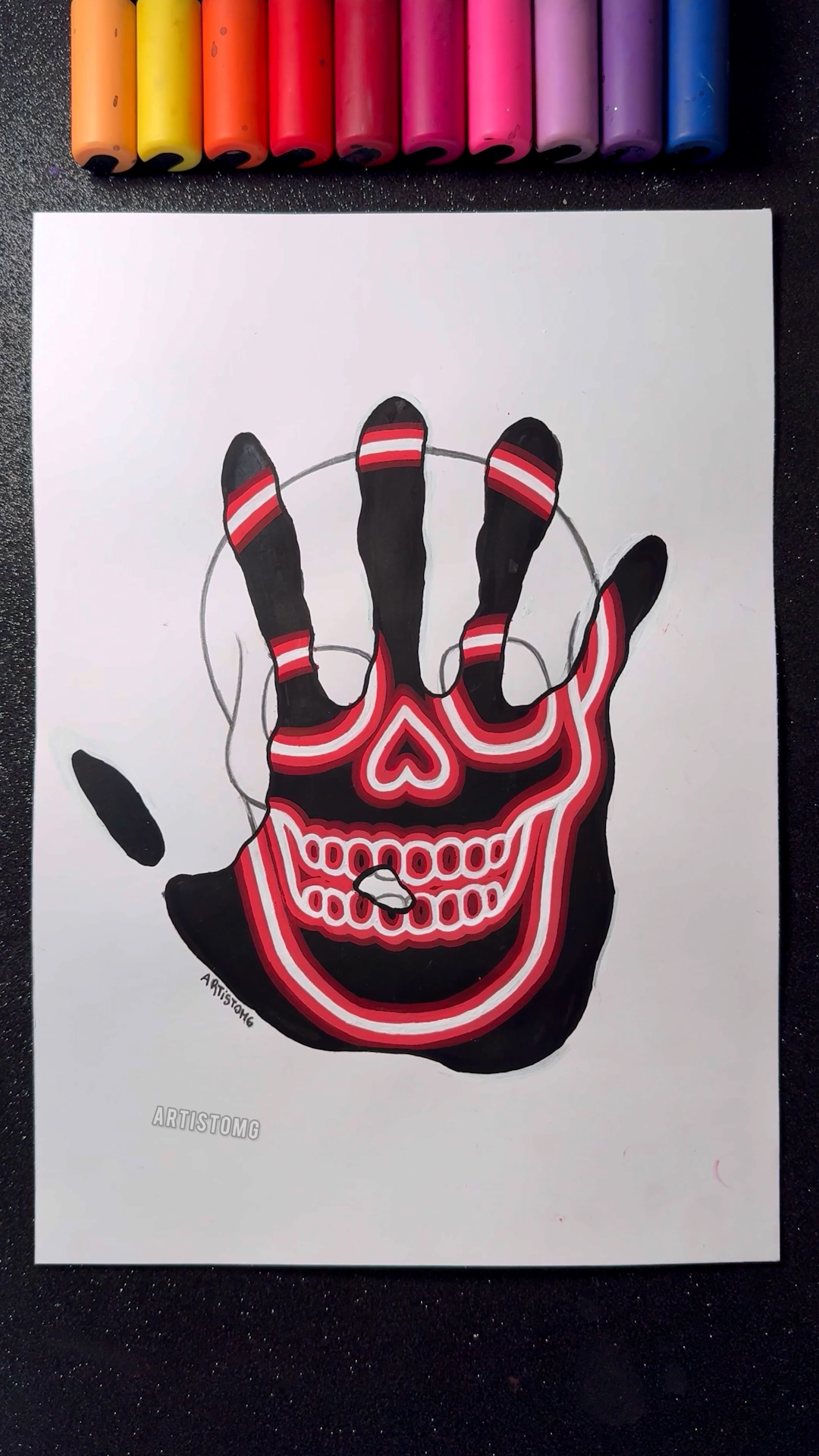 Portrait with Beaded Red Hair