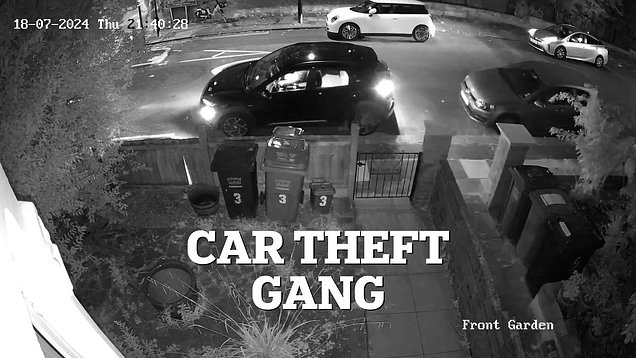 CCTV footage shows a car theft gang in action in Brockley