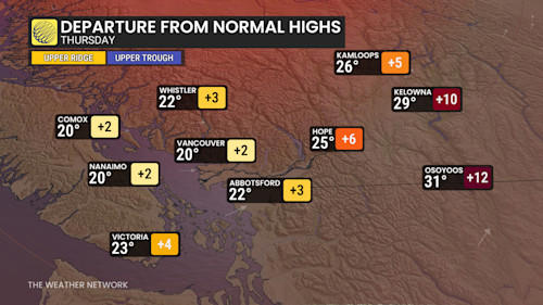 End of late-summer heat wave may be in sight for parts of B.C.