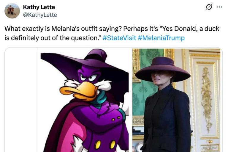 Melania Trump trolled over divisive outfit as she's compared to iconic ...