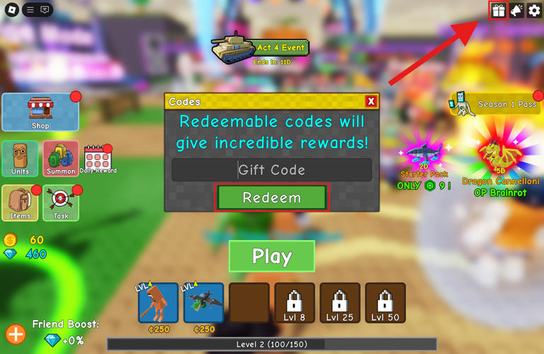 Brainrot Tower Defense codes (January 2026)