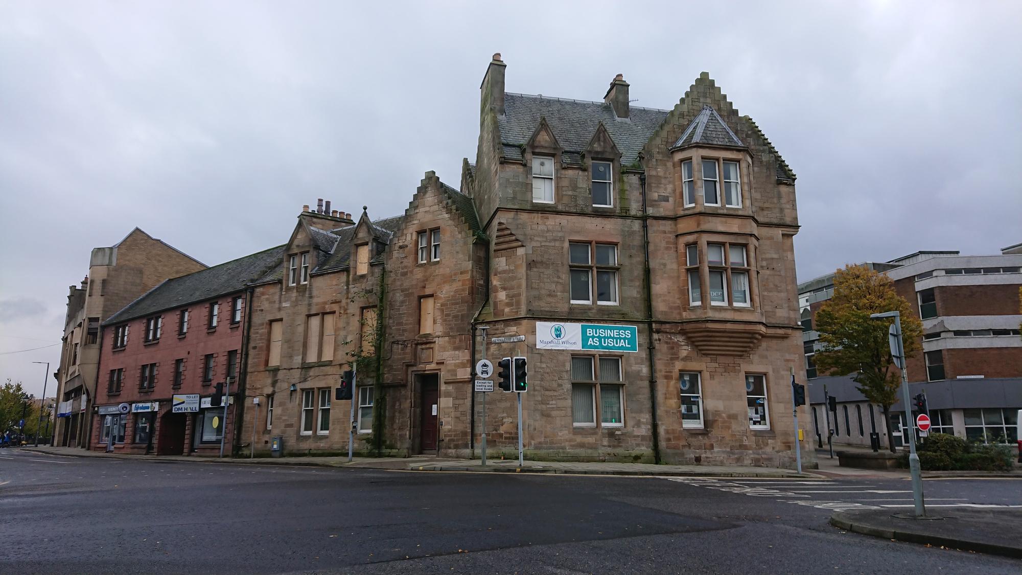 Work on Falkirk town centre building stops as planning application is ...
