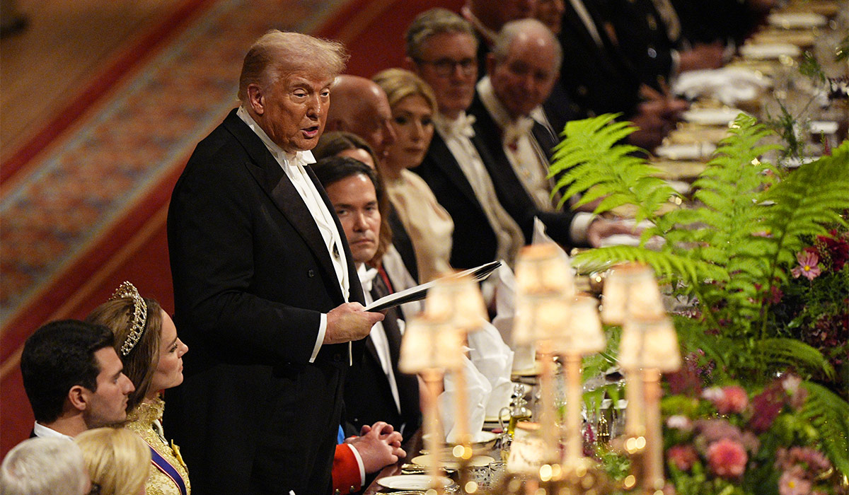 Donald Trump makes bizarre remark during royal dinner in London